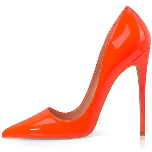 Aldo | Shoes | Bright Bold Aldo Neon Orange Pumps High Heels | Poshmark